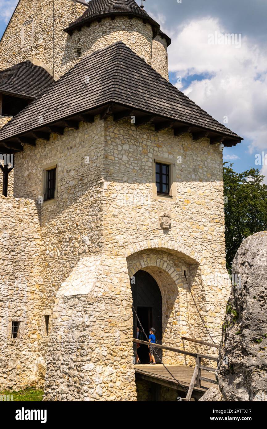 rebuilt old castle in Bobolice Stock Photo - Alamy