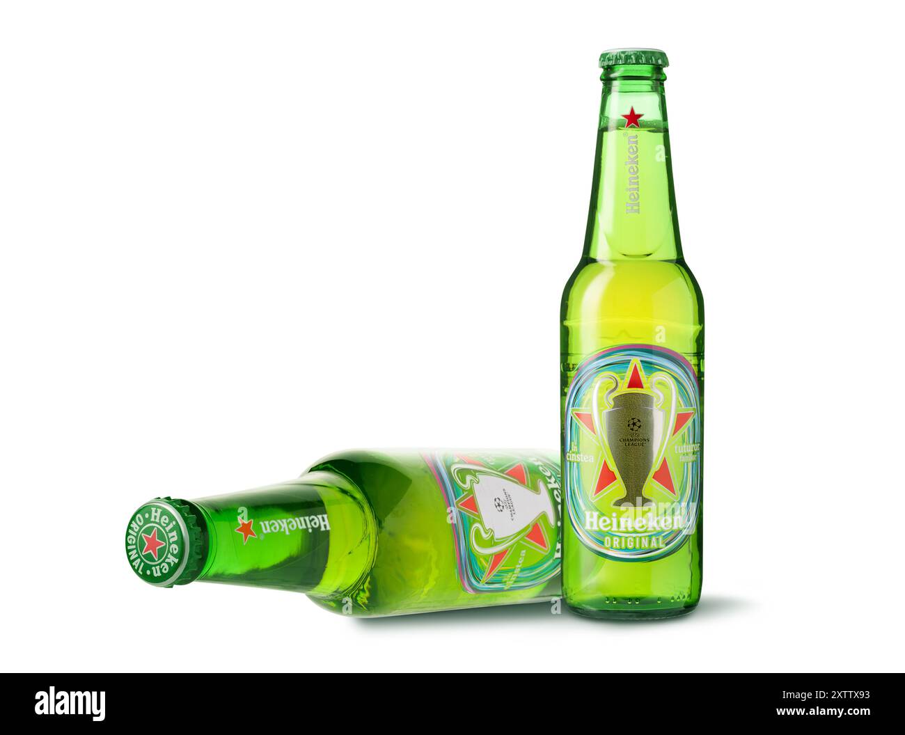 CHISINAU, MOLDOVA - August 13, 2024: Botle of Heineken beer Limited ...