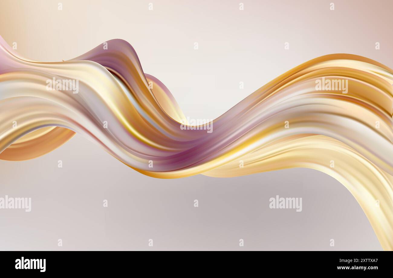 Abstract gold and pink swirl wave background. Flow liquid lines design elemen Stock Vector Image ...