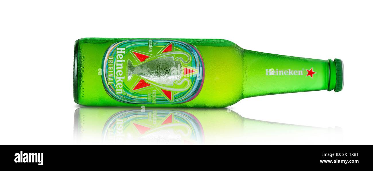 CHISINAU, MOLDOVA - August 5, 2024: Botle of Heineken beer Limited ...