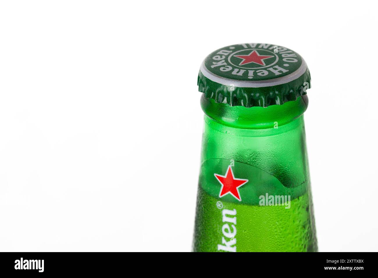 CHISINAU, MOLDOVA - August 5, 2024: Botle of Heineken beer Limited ...