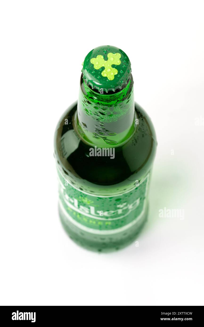 CHISINAU, MOLDOVA - August 5, 2024: Carlsberg Danish pilsner beer ...