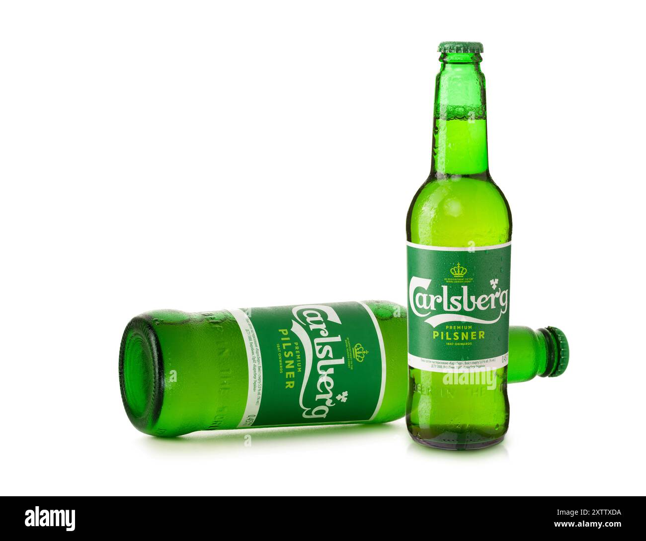 CHISINAU, MOLDOVA - August 5, 2024: Carlsberg Danish pilsner beer ...