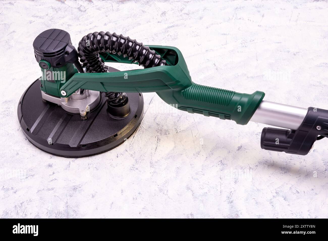 Wall grinder with telescopic handle and LED light for smoothing and ...