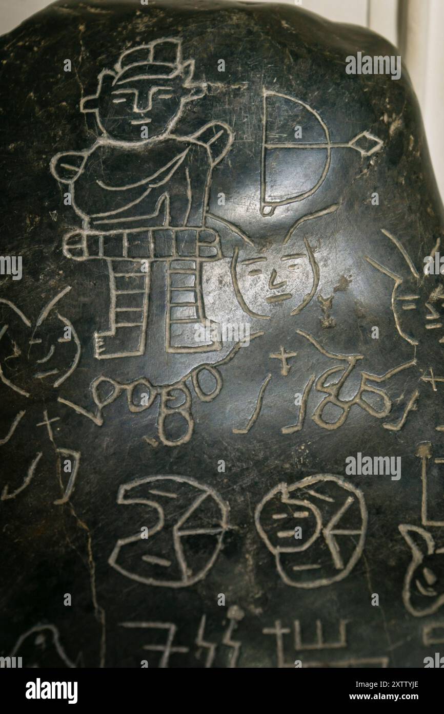 Jade tablets, central square museum, Chichicastenango, municipality of ...