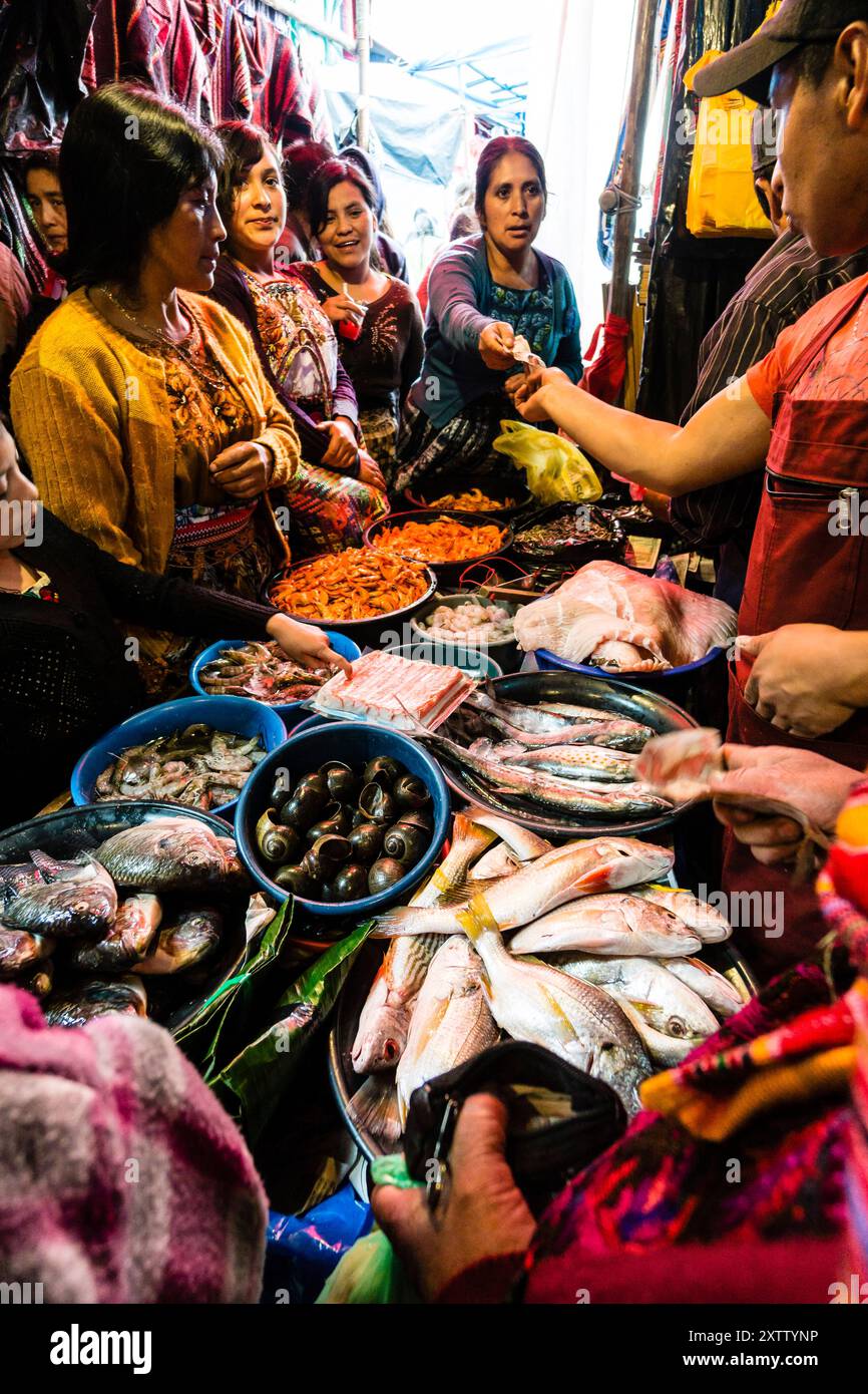 fish market, Chichicastenango, municipality of the department of El ...
