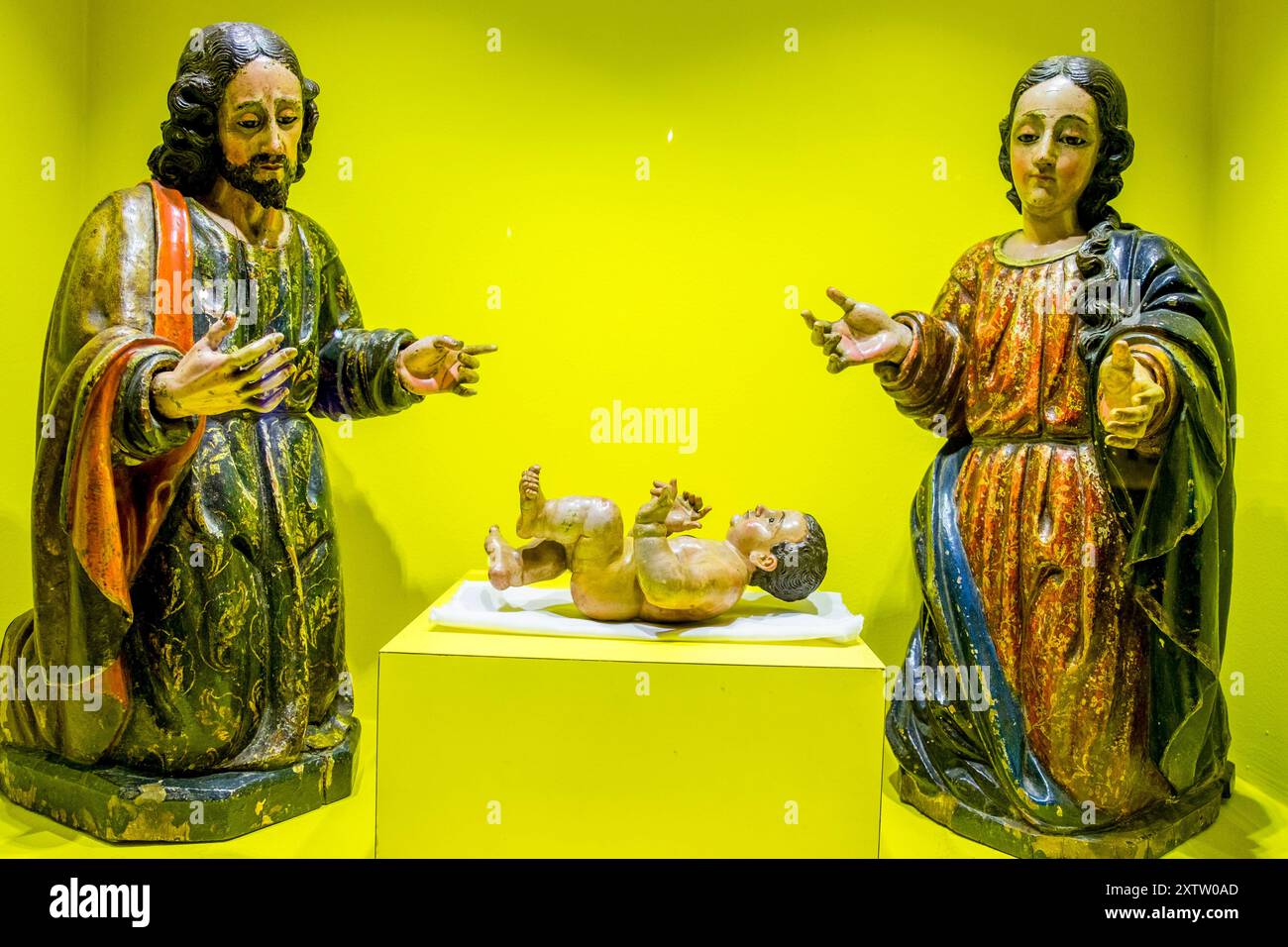 mystery of birth, carved in incarnate wood, and polychrome, eighteenth ...