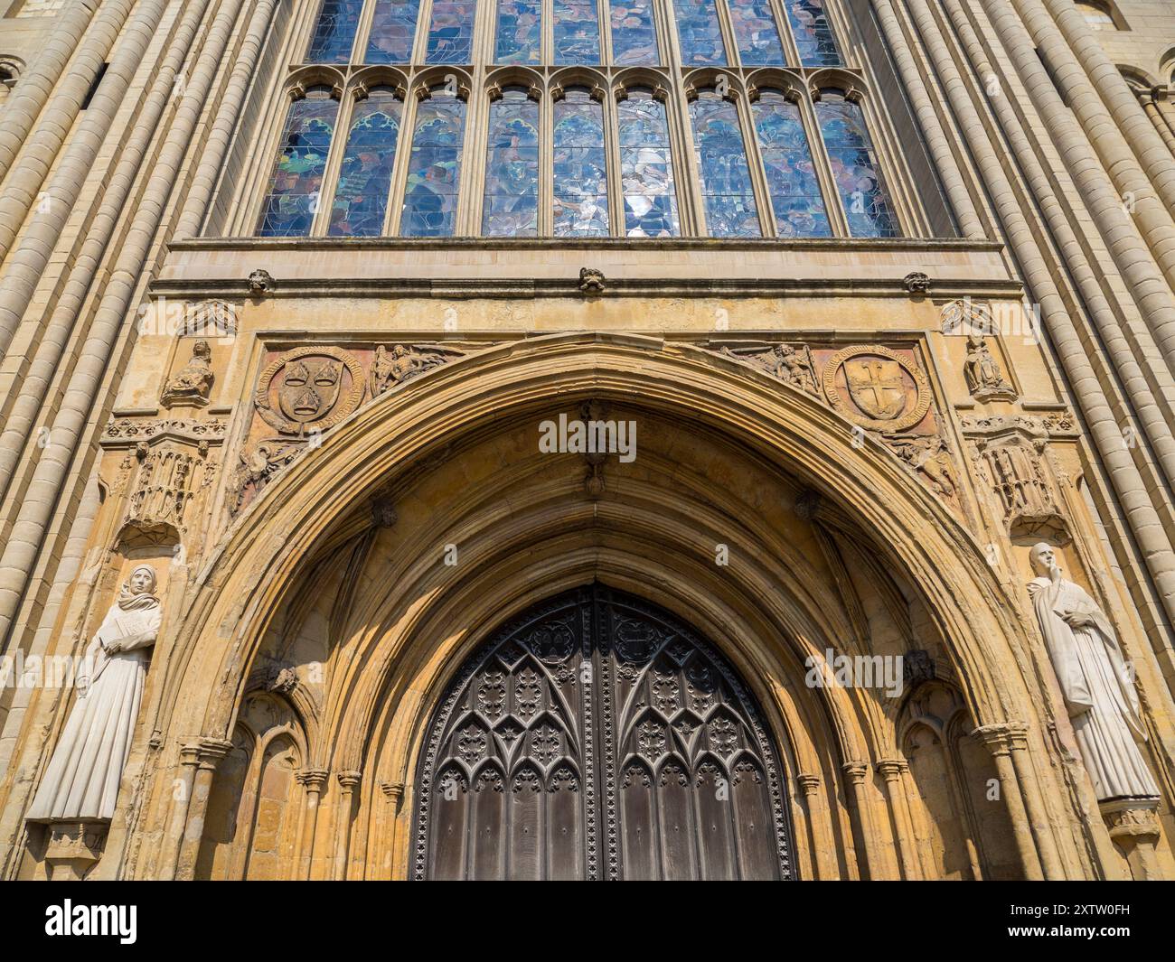 The West View of Norwich Cathedral, Norwich, Norfolk, England, UK, GB ...