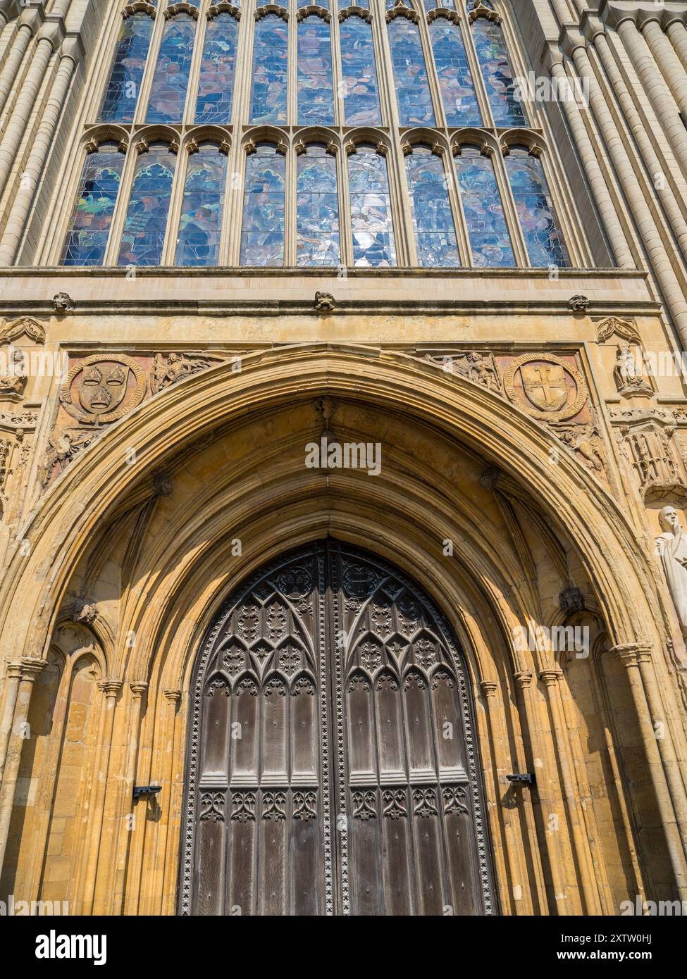 The West View of Norwich Cathedral, Norwich, Norfolk, England, UK, GB ...