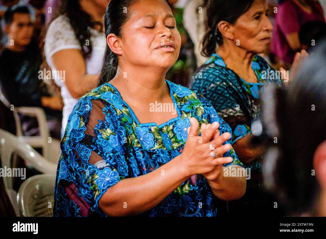 Mass at the Evangelical Church, Lancetillo - La Parroquia, Franja ...