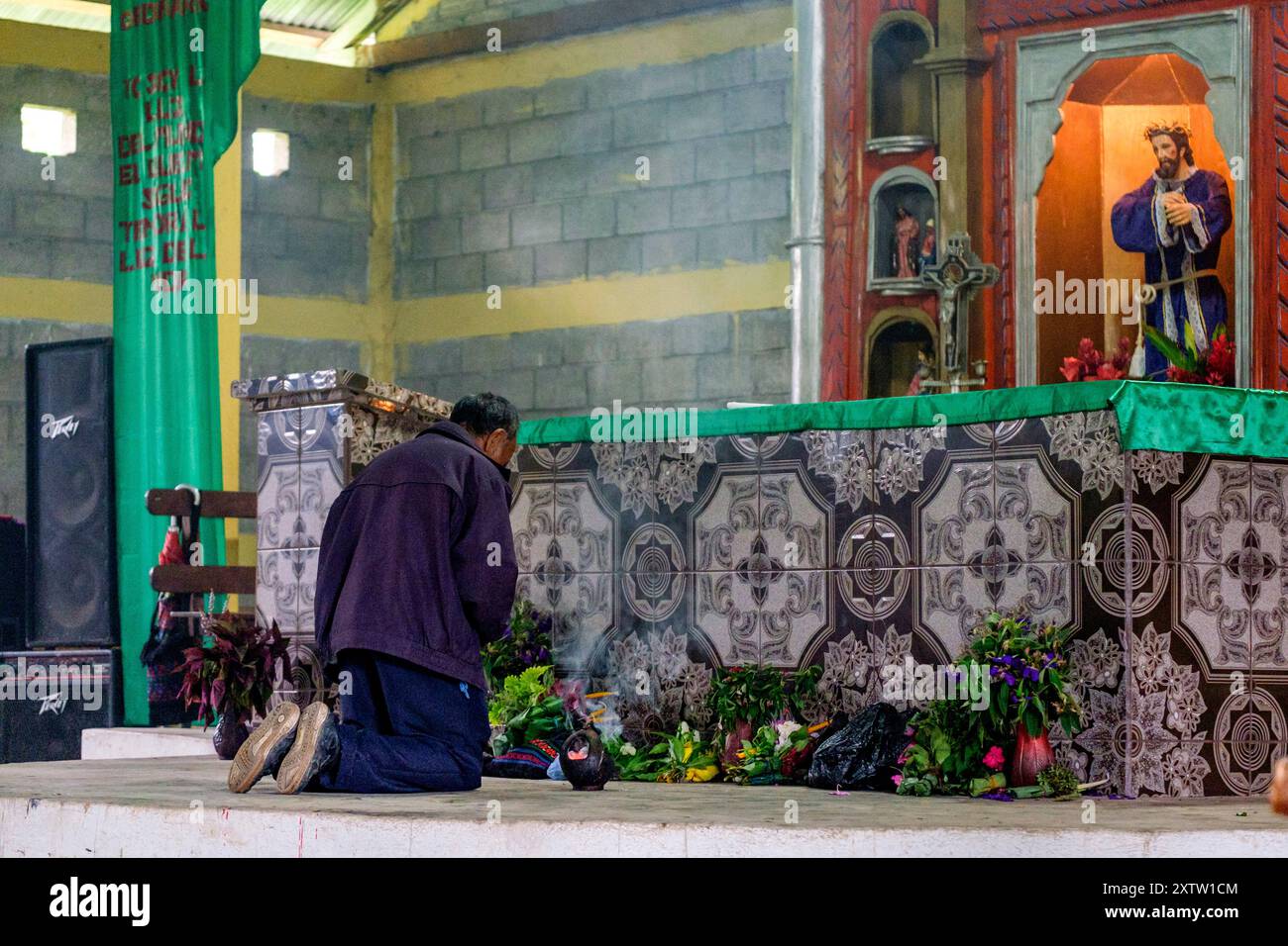 Mass at the Catholic Church, La Taña, Franja Transversal del Norte ...