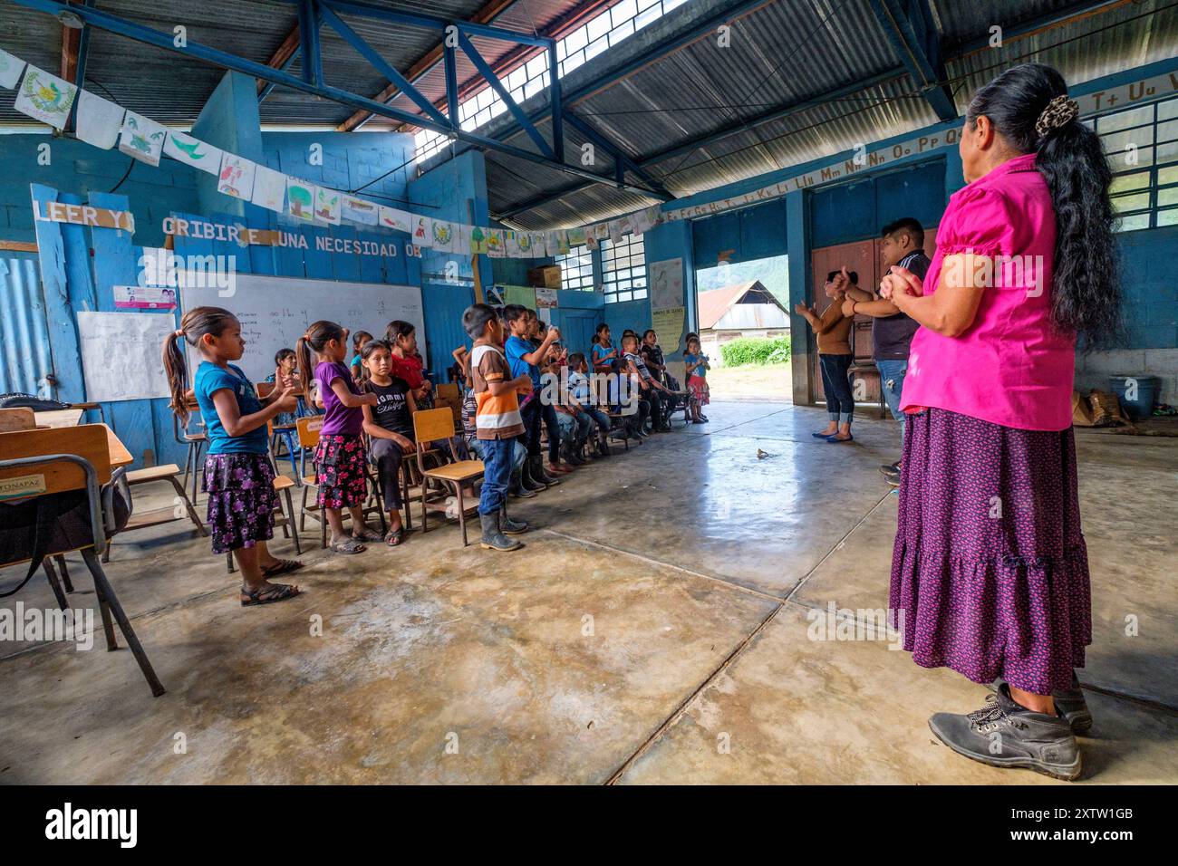 Official rural mixed school, La Taña, Quiche, Republic of Guatemala ...