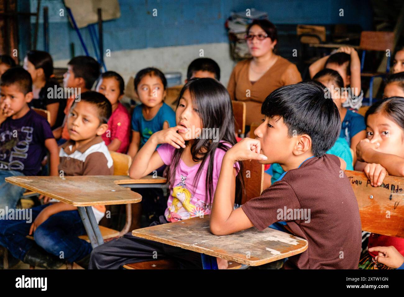 Official rural mixed school, La Taña, Quiche, Republic of Guatemala ...