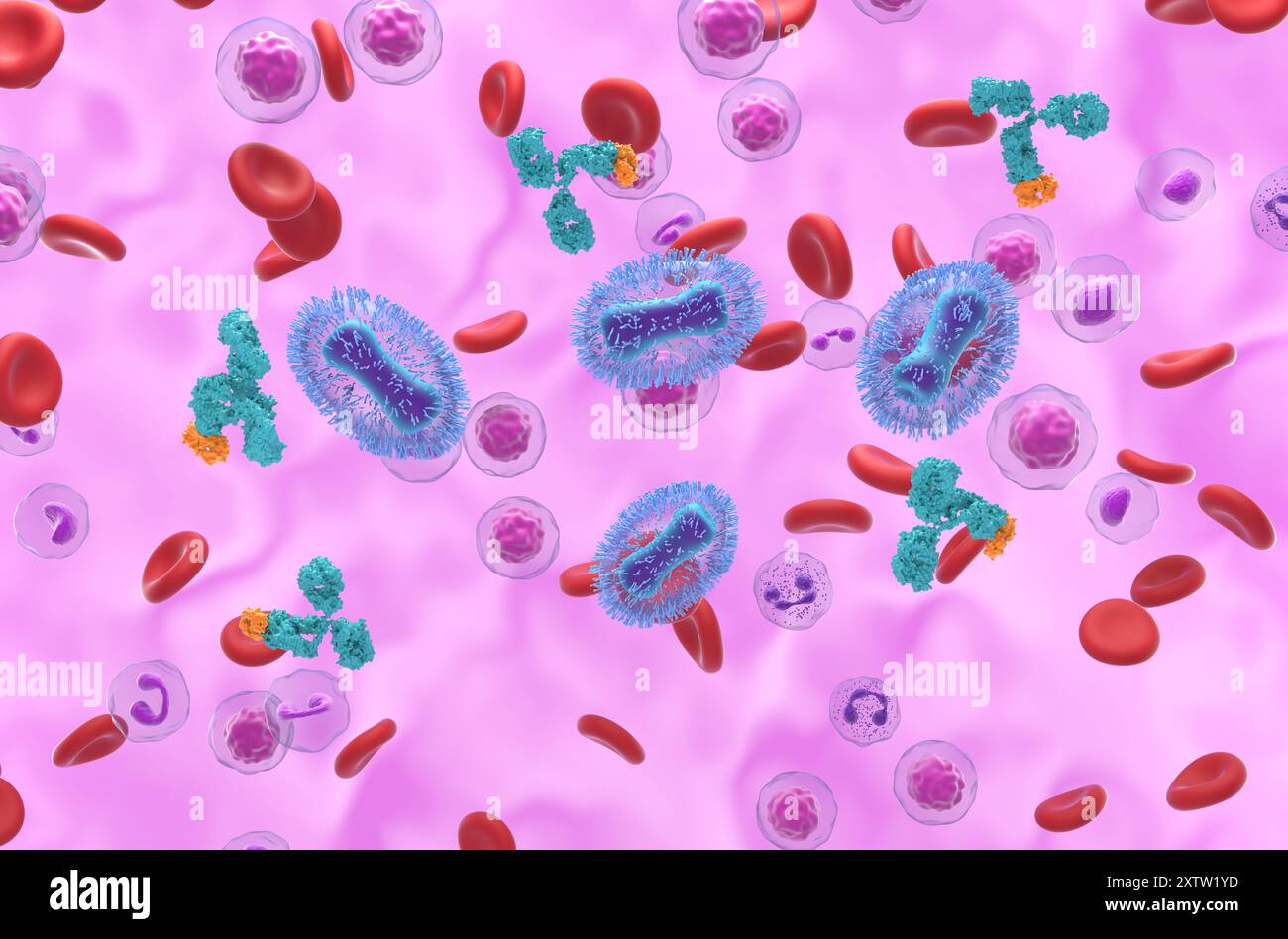 Monoclonal antibody therapy in Mpox (monkeypox) - isometric view 3d ...