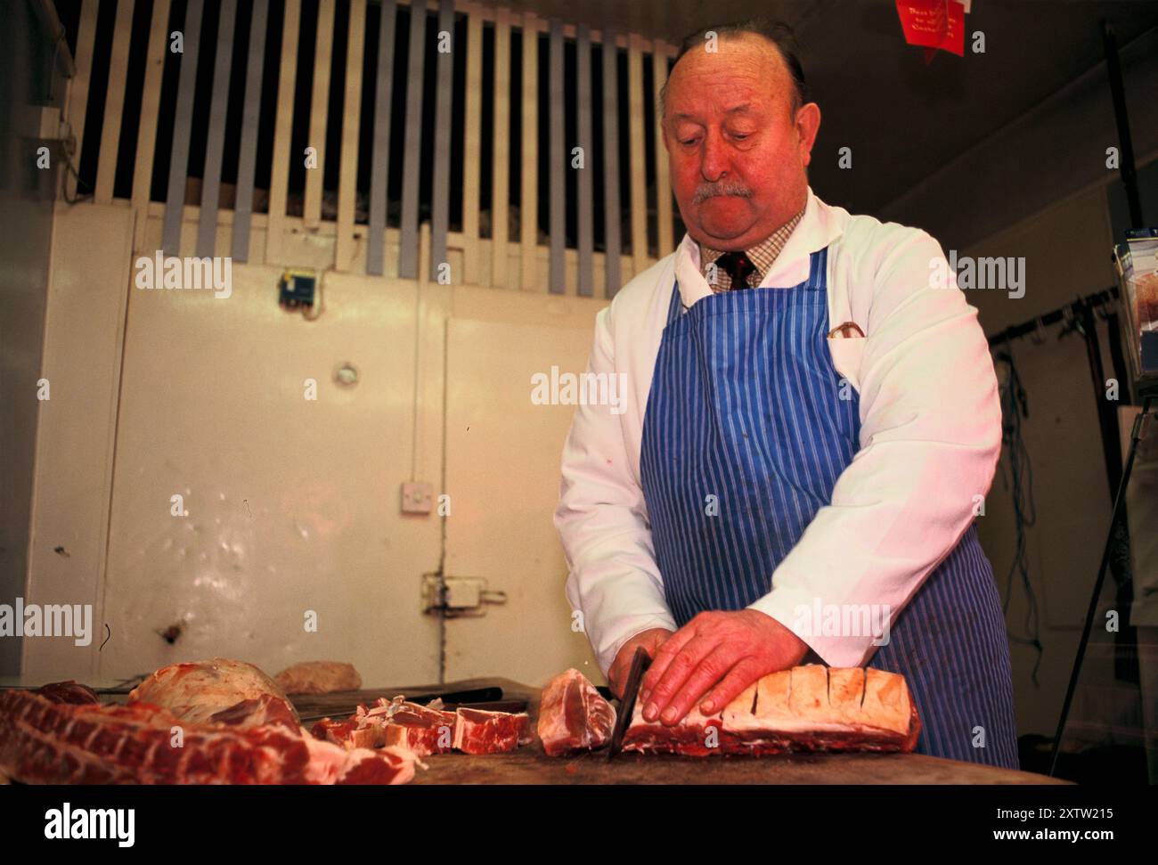 Welsh butcher Tom Price in his Oxford Street traditional local butchers ...