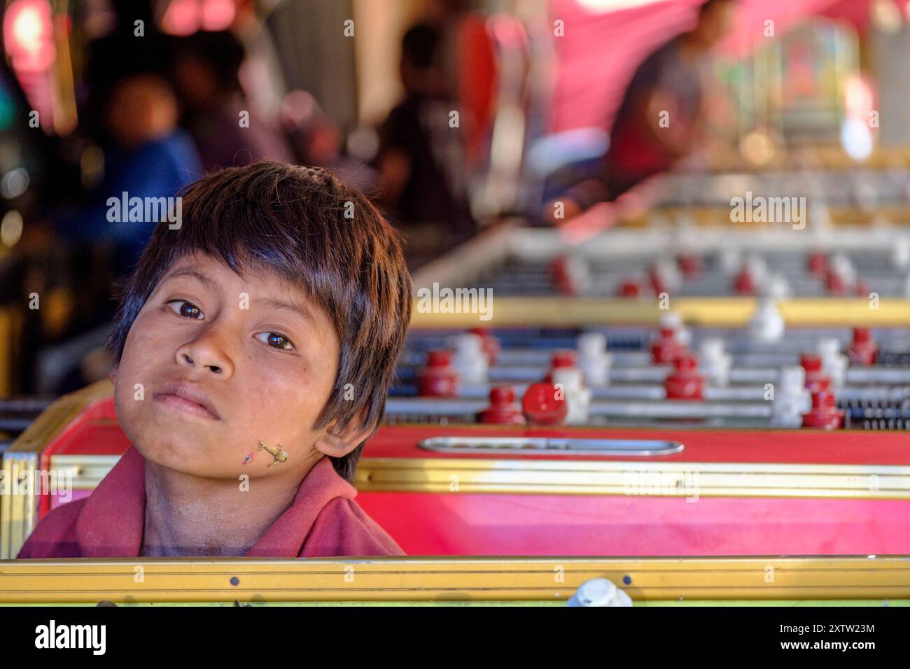 table football, San Gaspar Chajul, Quiché Department, Ixil Triangle ...