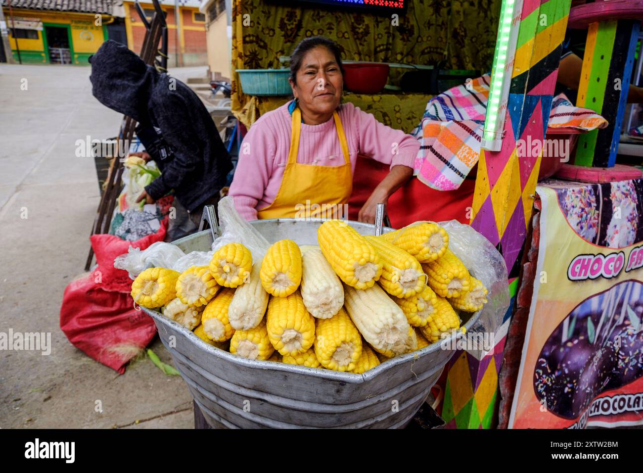Boiled corn cobs, San Gaspar Chajul, Quiché department, Triángulo Ixil ...