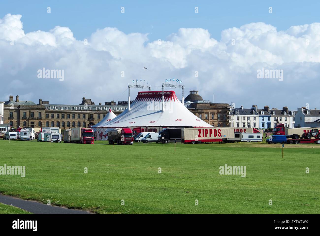 Zippos circus tent on the Low Green , Ayr,South Ayrshire,Scotland,UK ...