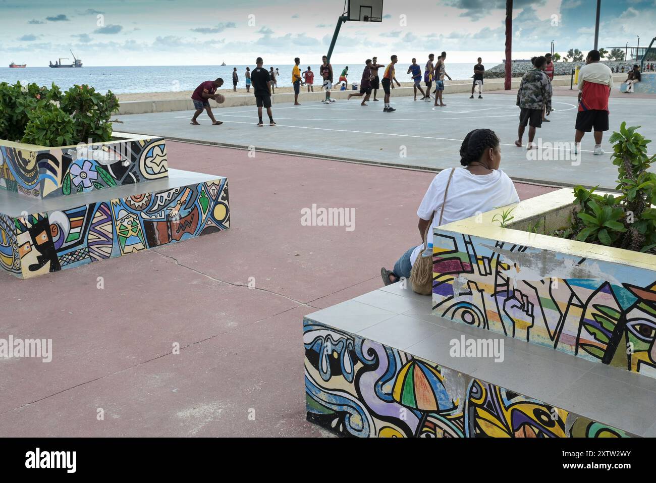 PAPUA NEW GUINEA, Port Moresby, sports at Ela beach / PAPUA NEUGUINEA ...