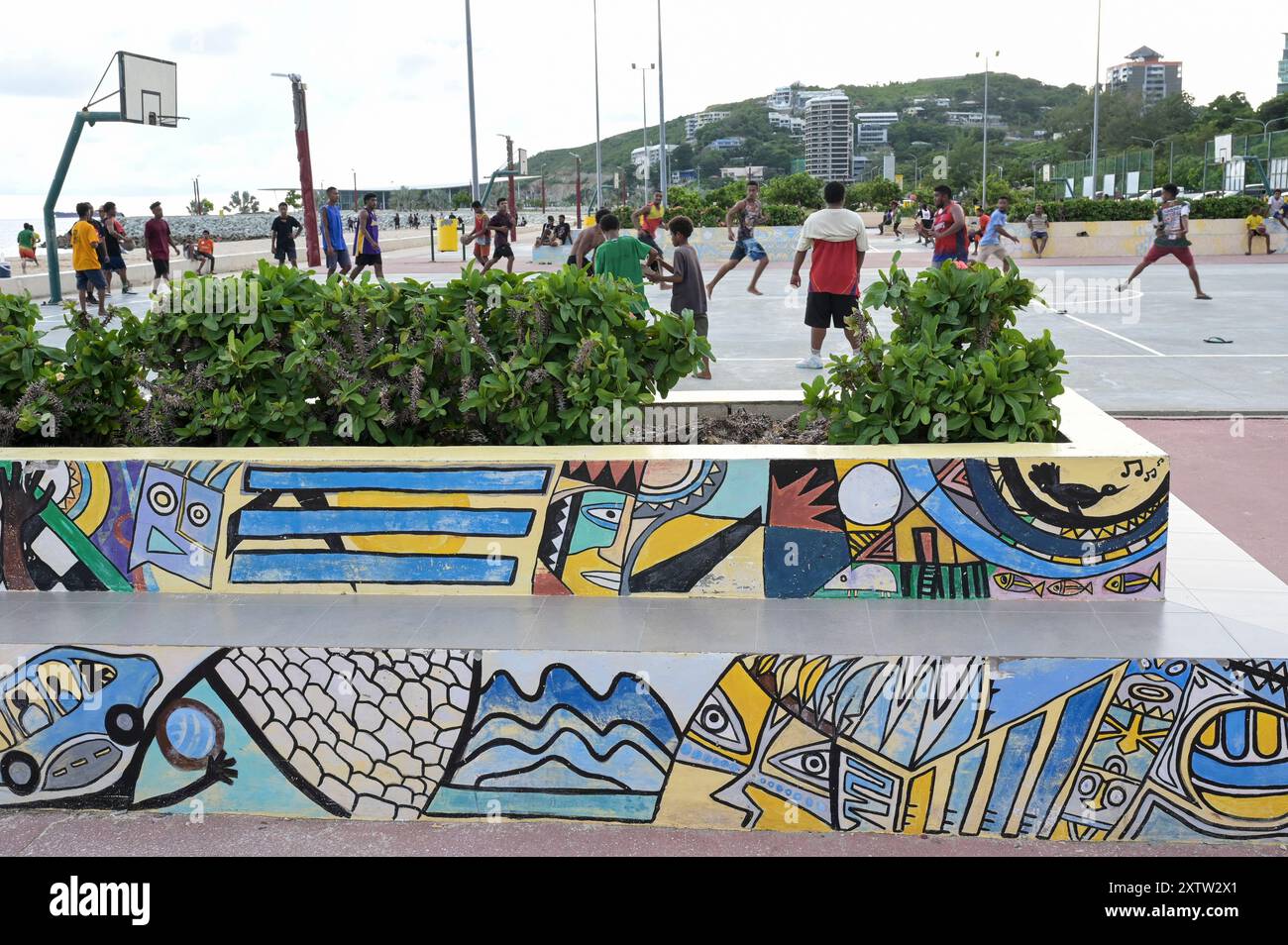 PAPUA NEW GUINEA, Port Moresby, sports at Ela beach / PAPUA NEUGUINEA ...