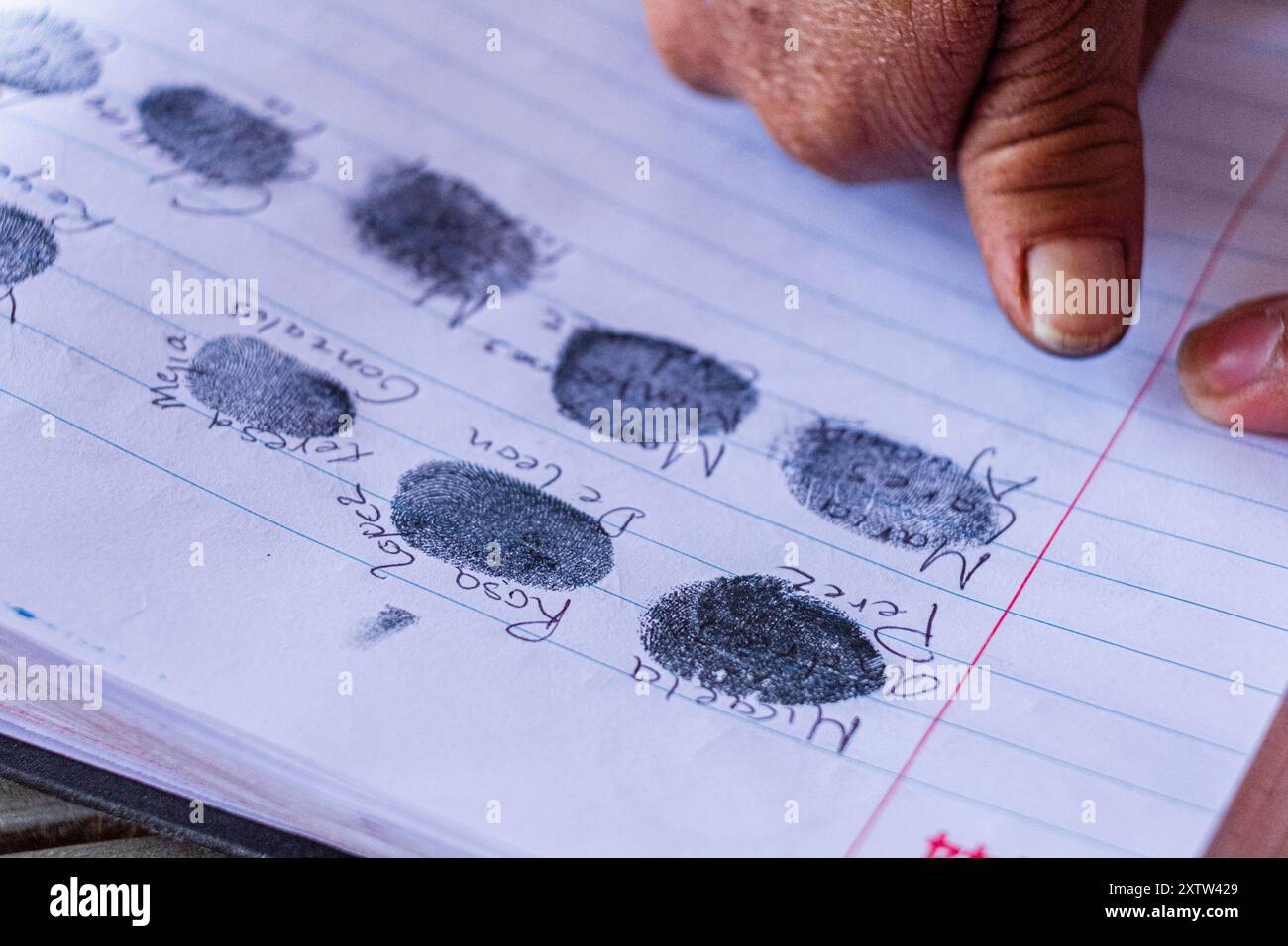 signature with thumbprint, Workshop for traditional midwives, San ...