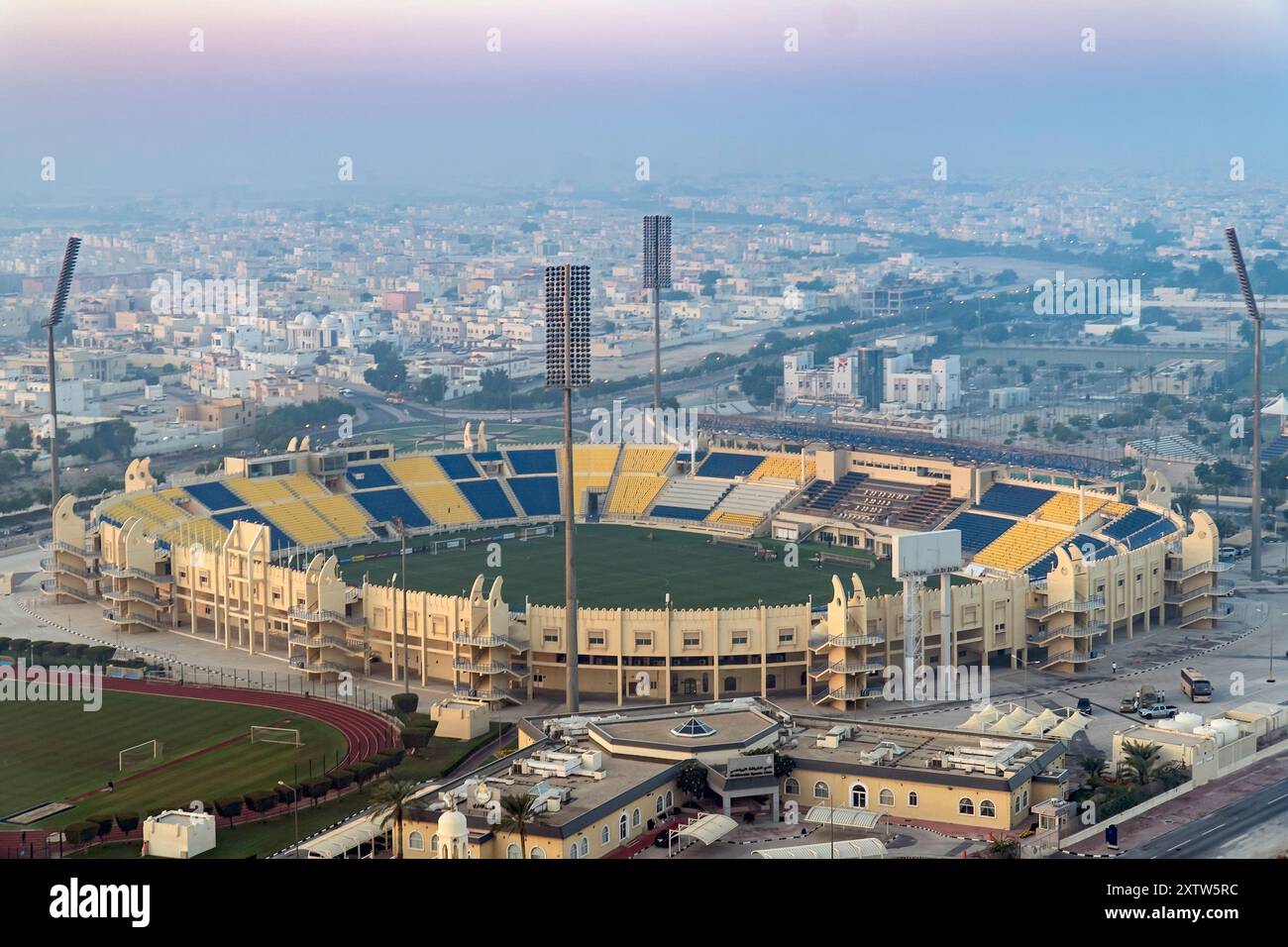 Aerial view of Al Gharafa Sports Club hall Stock Photo - Alamy