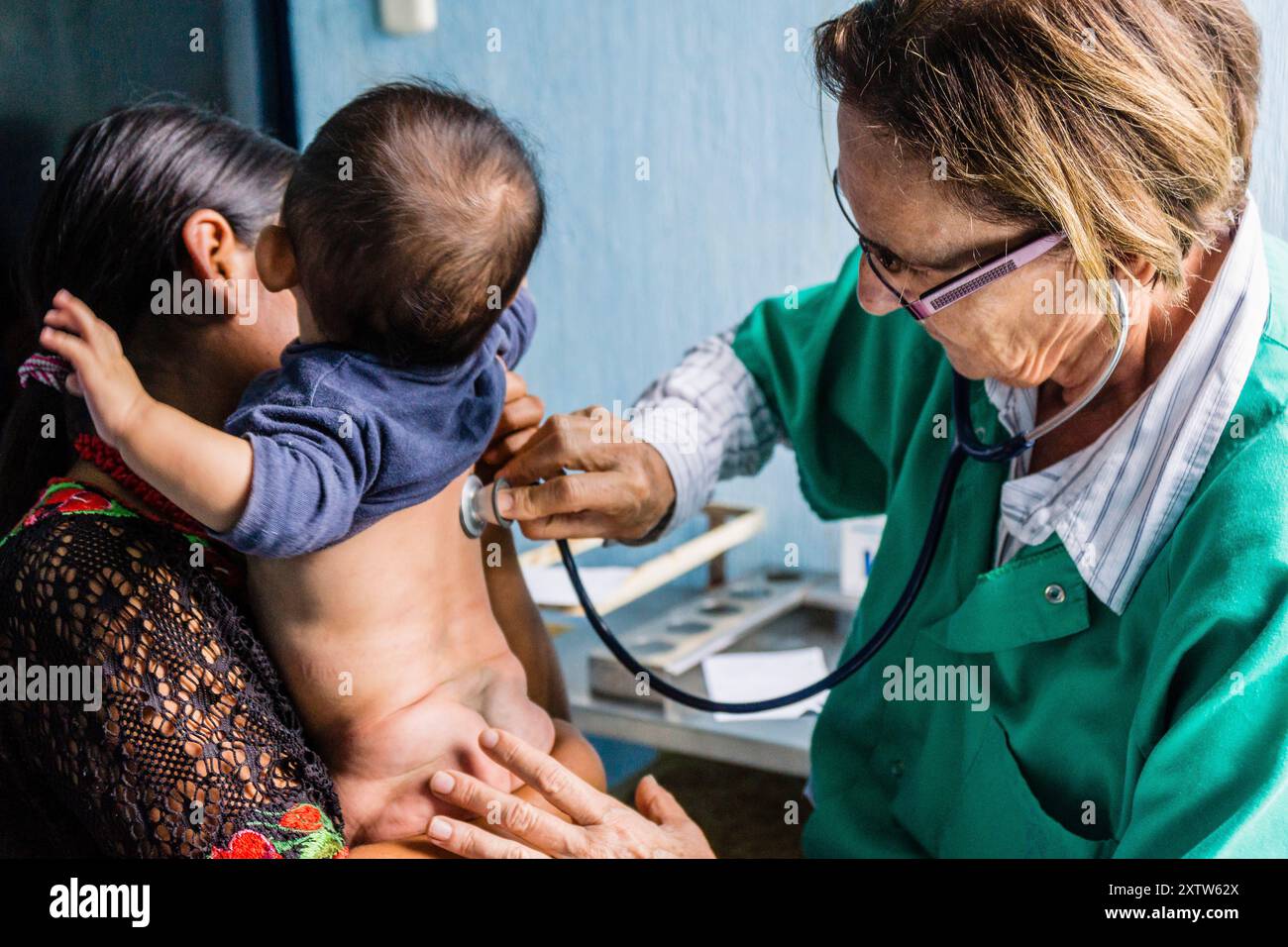Pediatric consultation, health center, Lancetillo (La Parroquia), municipality of Uspantán ...