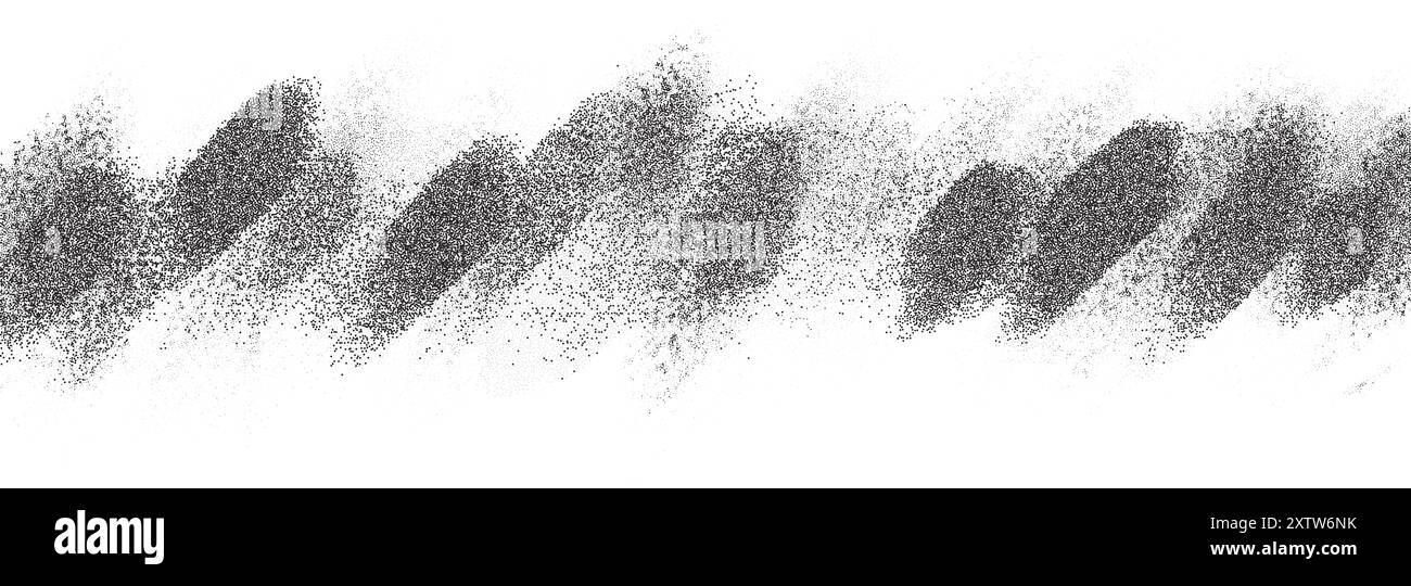 Grainy stipple noise gradient border with spray texture. Grunge stripe ...