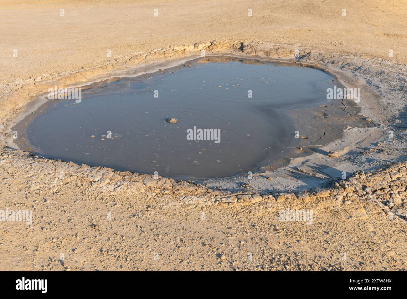 Active mud volcano in Berca, Buzau, Romania. These small, volcano ...