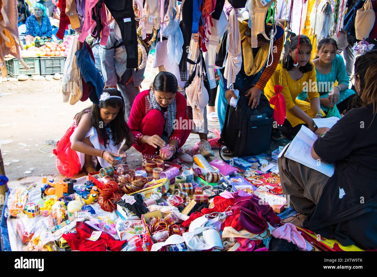 Clothing stalls at Khandbari Haat Bazaar in Sakhuwasabha operate until ...