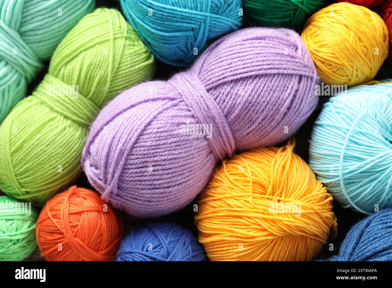 Many different yarns as background, top view Stock Photo - Alamy