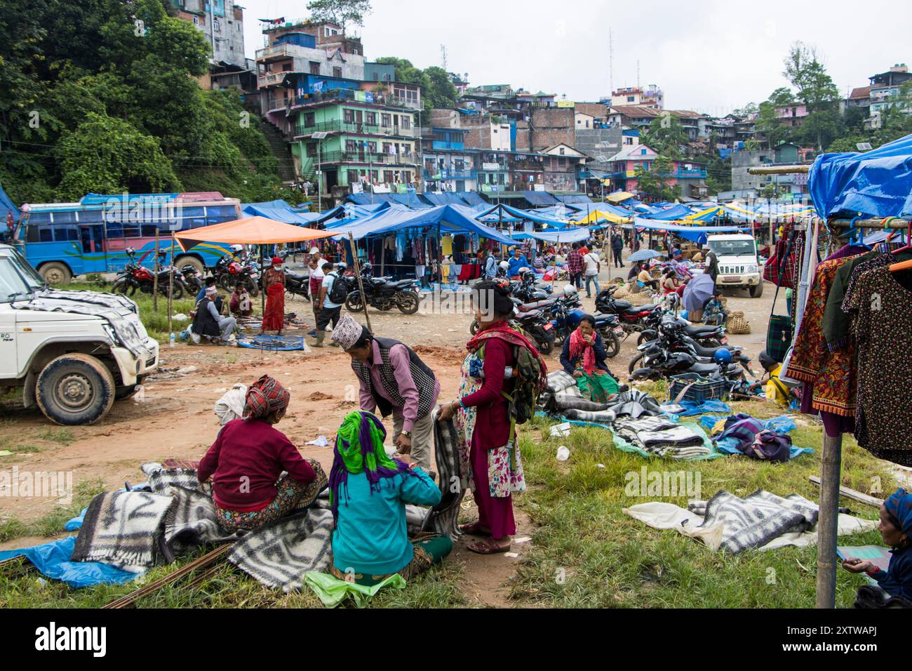Overview of Haat Bazaar in Khandbari, Sankhuwasabha District. Nepal ...
