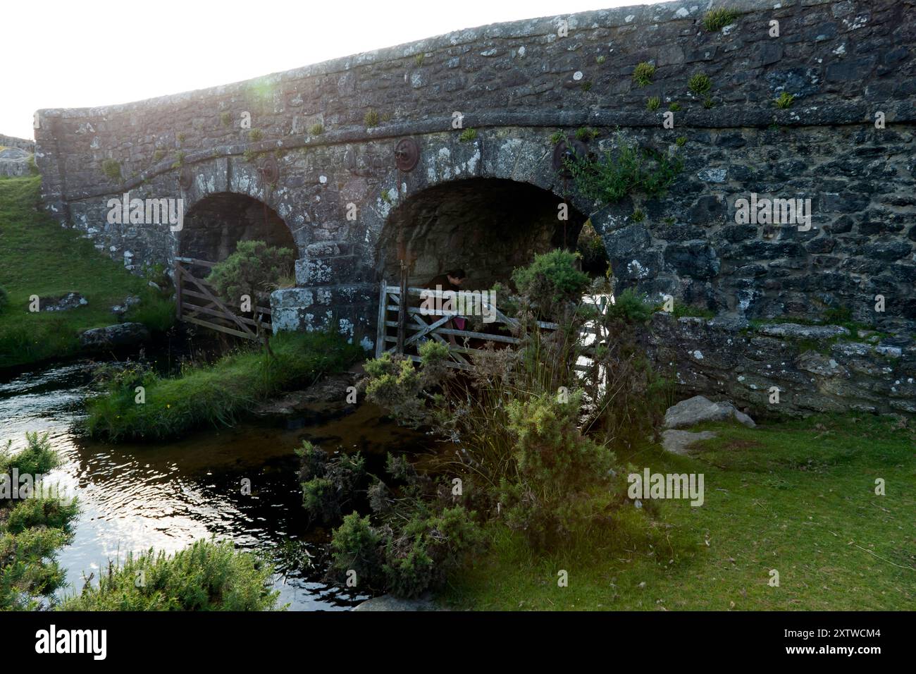 Cherry Brook Bridge, near Smith Hill Farm, Dartmoor, Devon Stock Photo ...