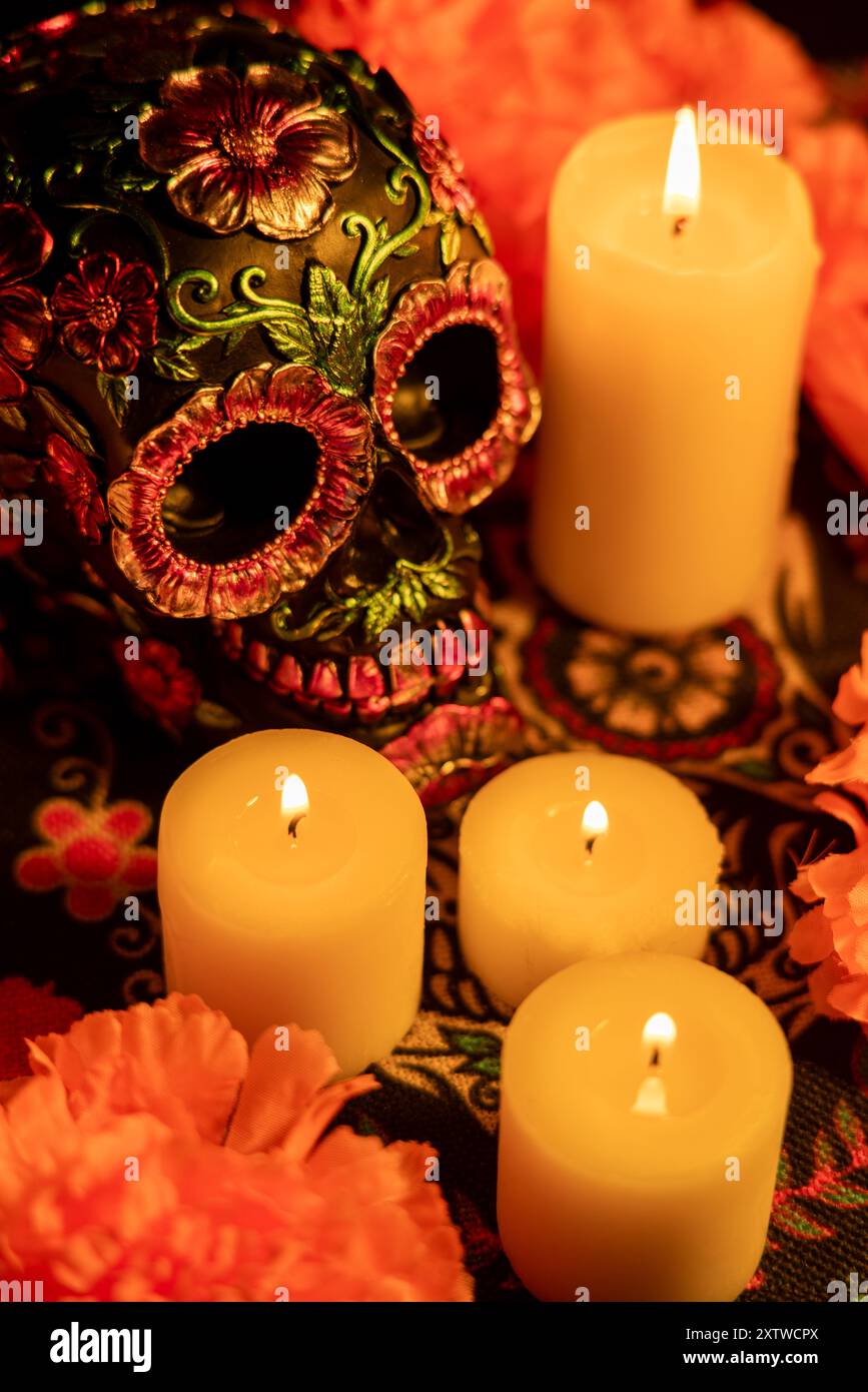 Day of the dead celebration elements and decor hi-res stock photography ...