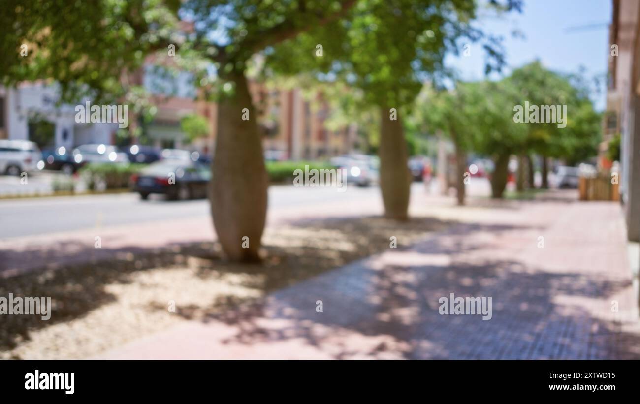 Defocused street scene sidewalk cars hi-res stock photography and ...