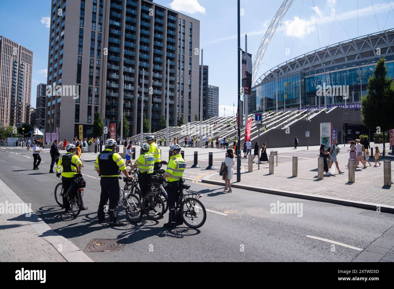 Police officers outside Wembley Stadium in north west London, ahead of ...