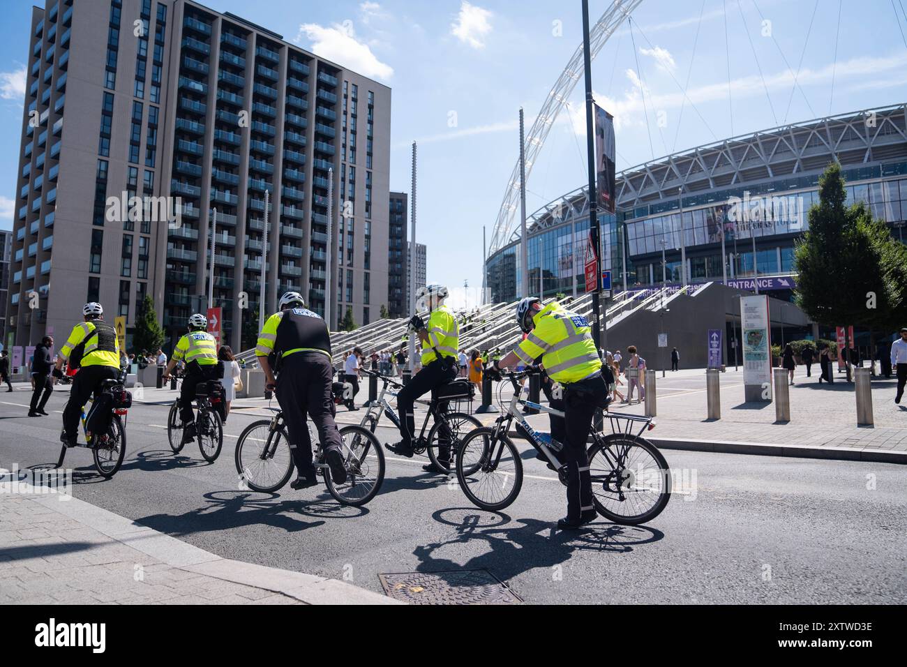 Police officers outside Wembley Stadium in north west London, ahead of ...