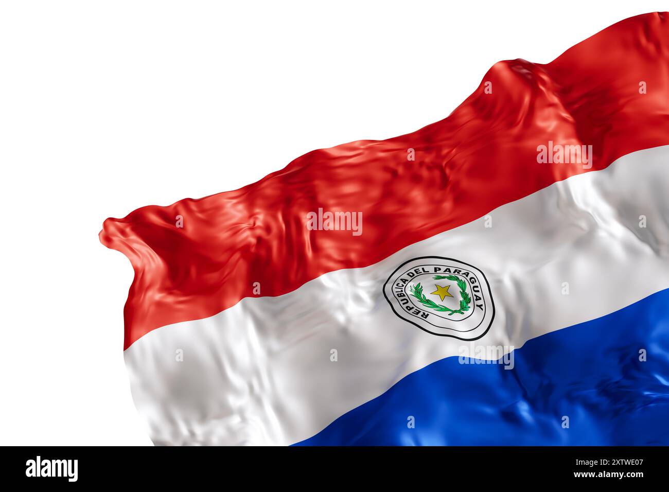 Realistic flag paraguay on hi-res stock photography and images - Alamy