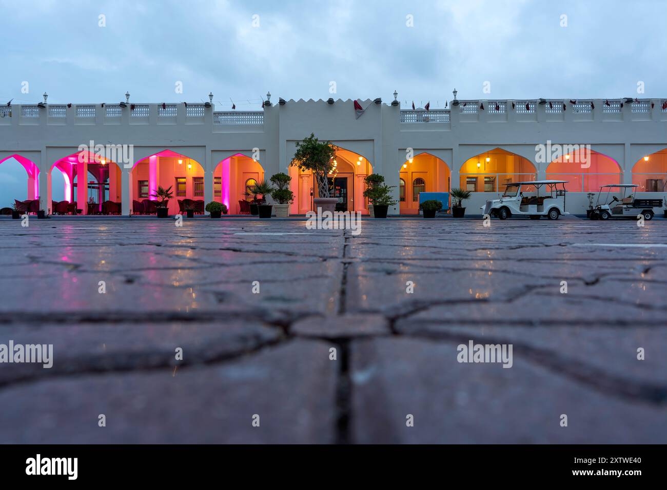 The Al Mourjan Restaurants at Corniche Waterfront Stock Photo - Alamy
