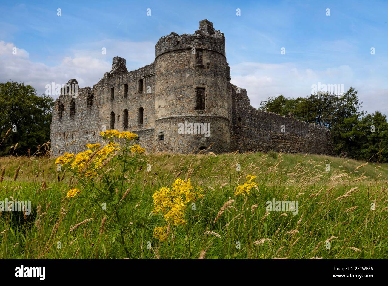 Balvenie Castle is a ruined castle north of Dufftown in the Moray ...