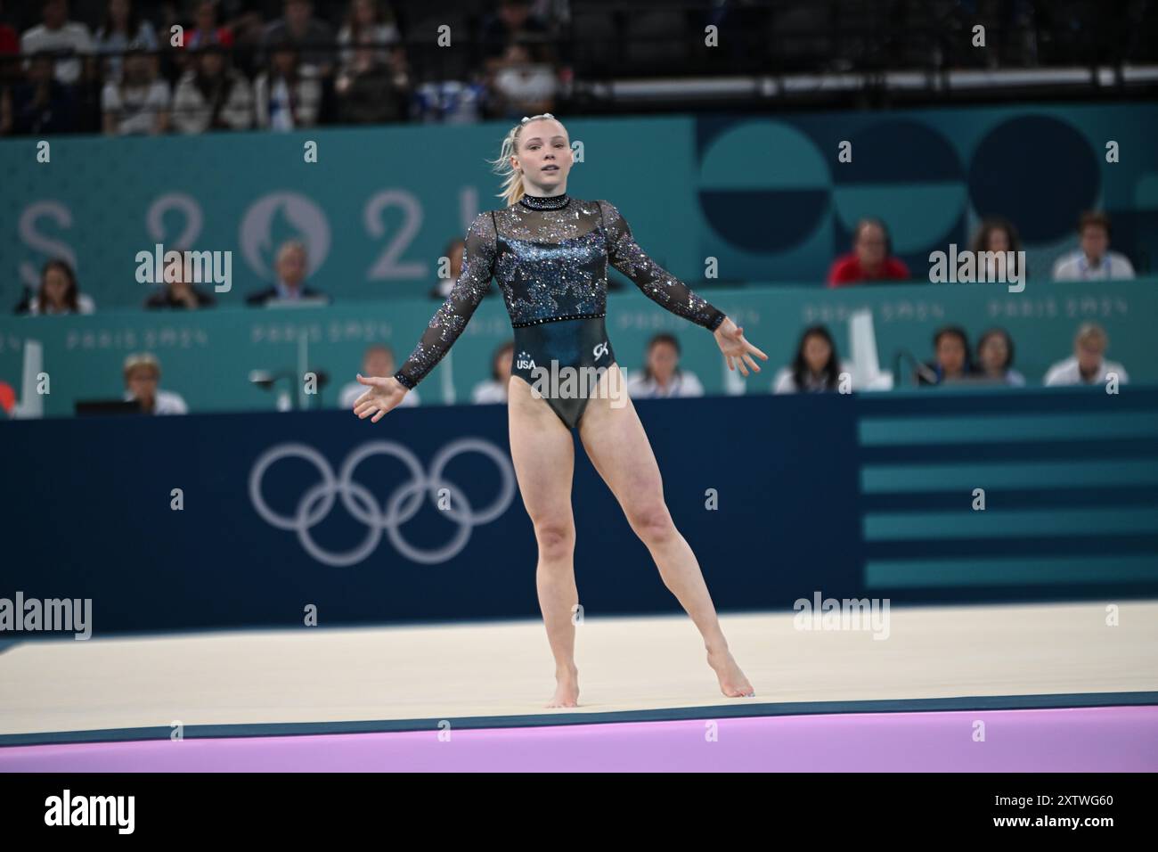 PARIS, FRANCE-28 July 2024: Jade Carey of USA during the Artistic ...