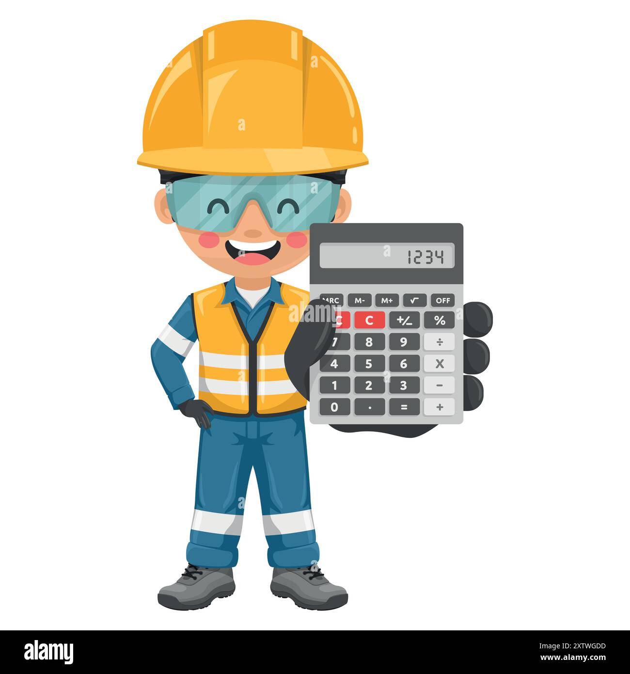 Engineer in helmet digital Cut Out Stock Images & Pictures - Alamy