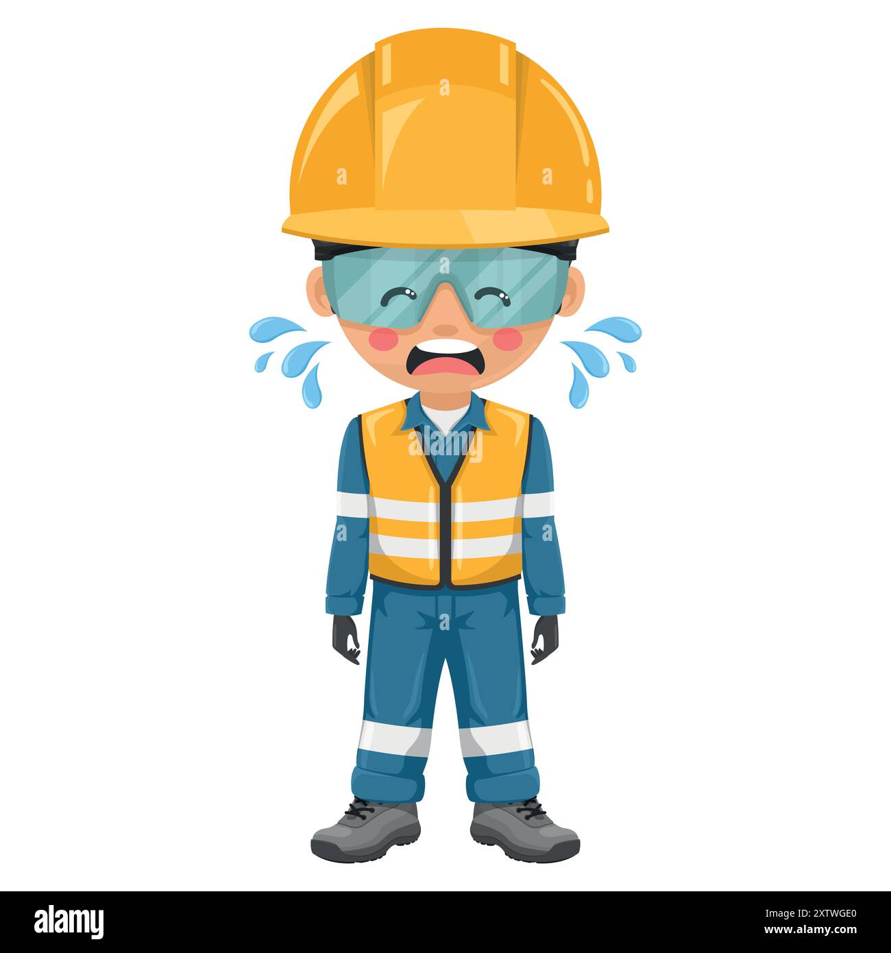 Industrial engineer crying supervisor symbolizing the humanity and ...