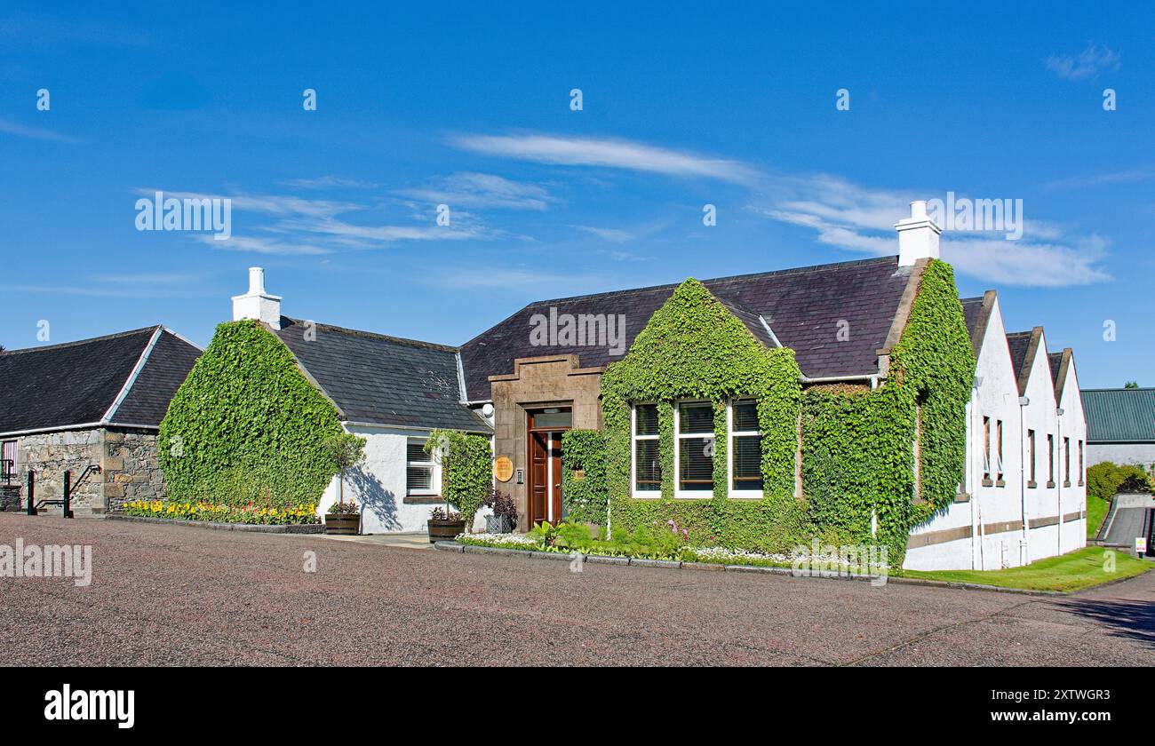 Glenfiddich distillery Moray Scotland ivy covered visitor building in ...