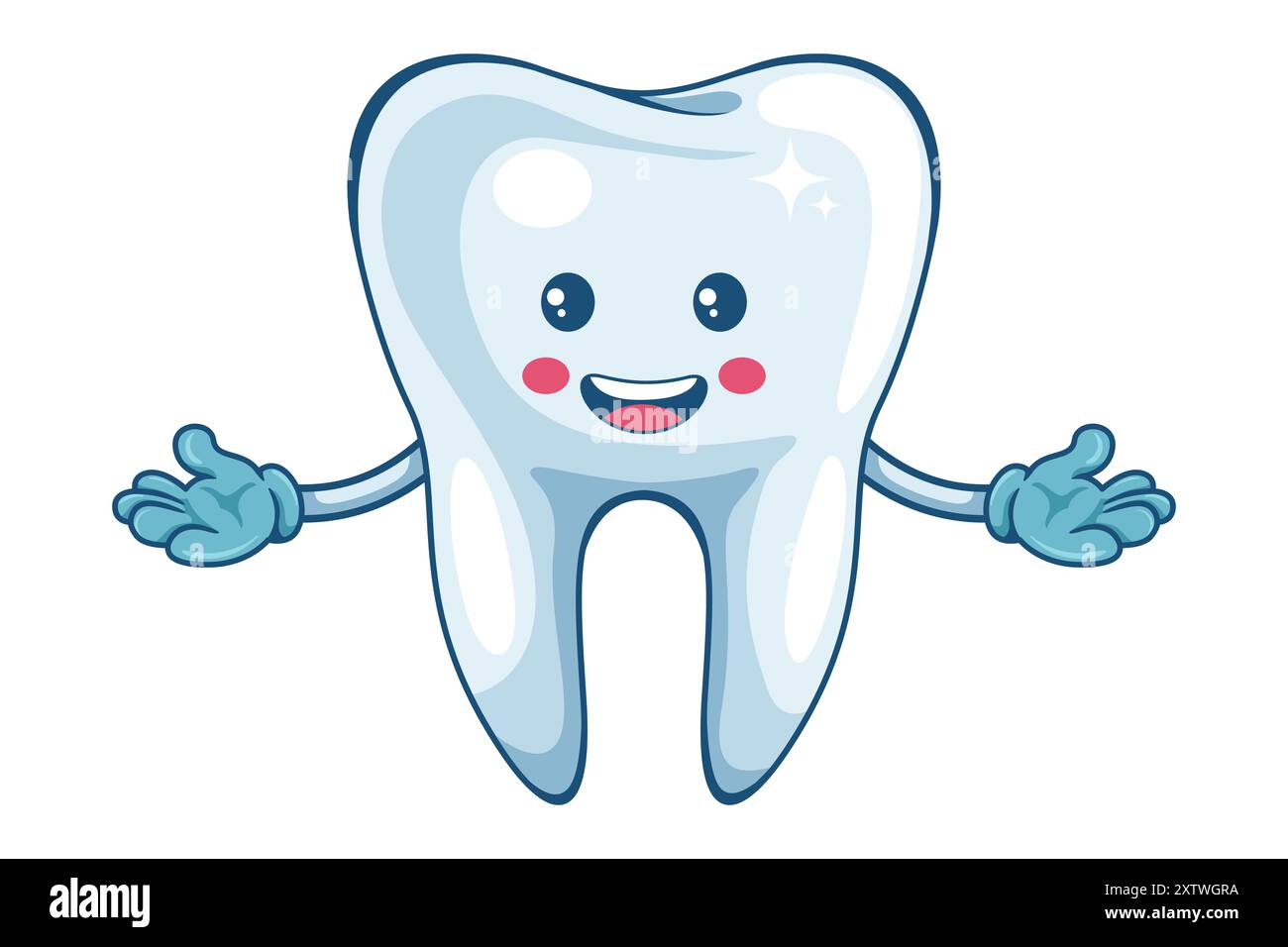 Cartoon of a tooth character. Prevention, diagnosis and treatment of ...