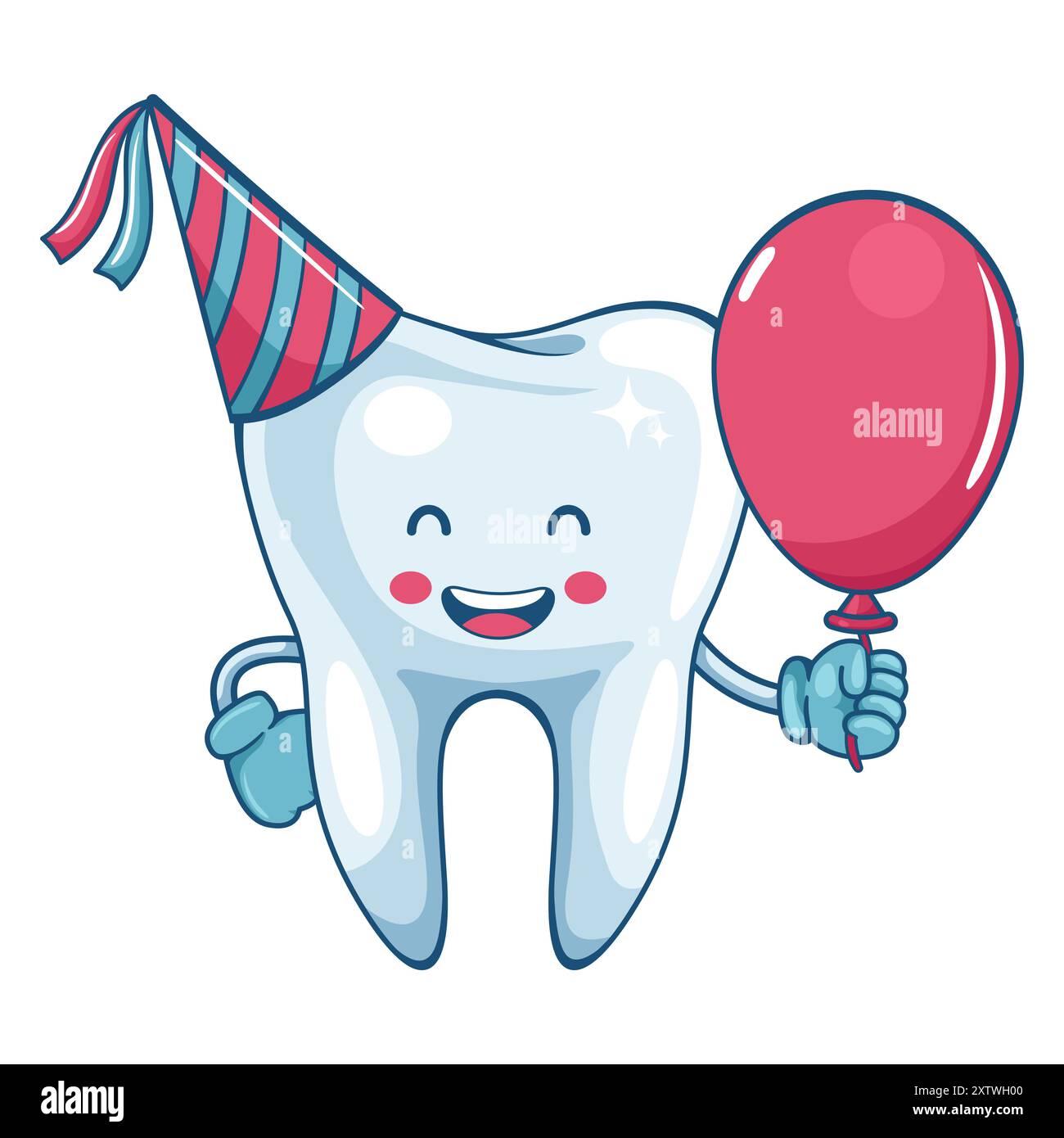 Tooth cartoon character celebrating dental health. Prevention ...