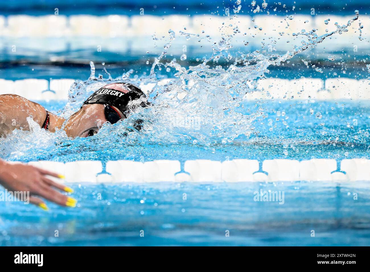 Katie Ledecky of United States of America competes in the swimming 800m ...