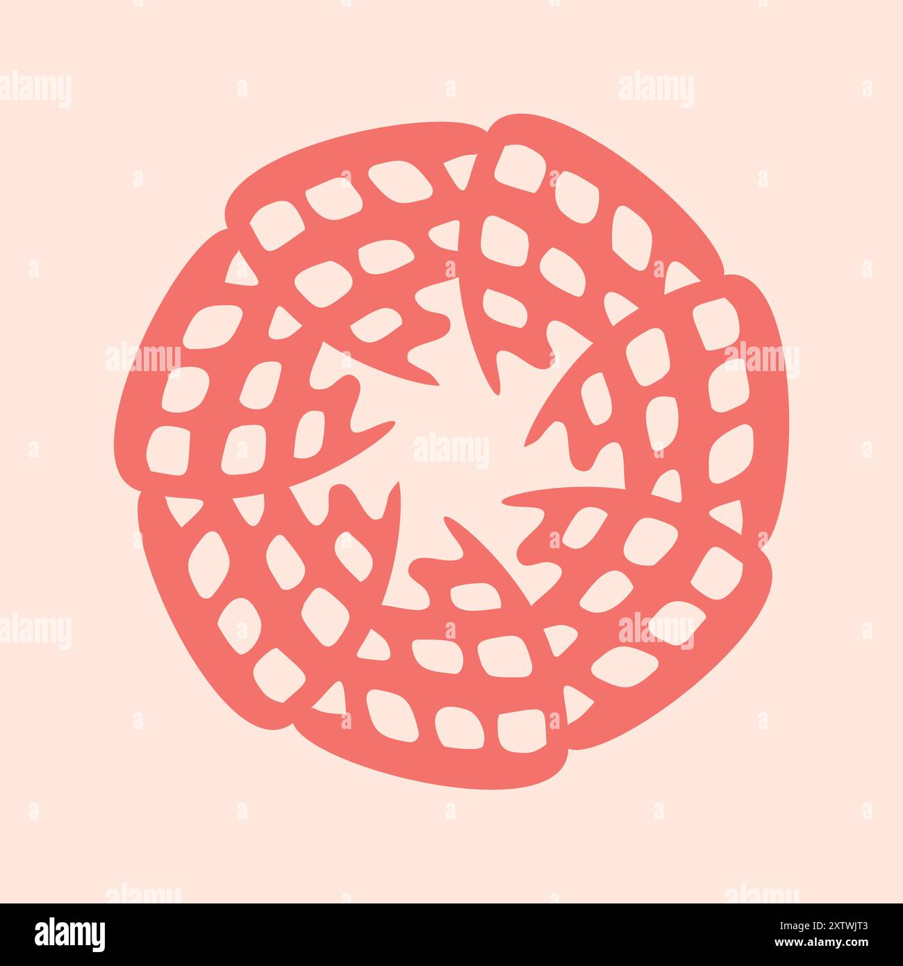Peach fuzz botanical texture vector motif with color of the year two ...