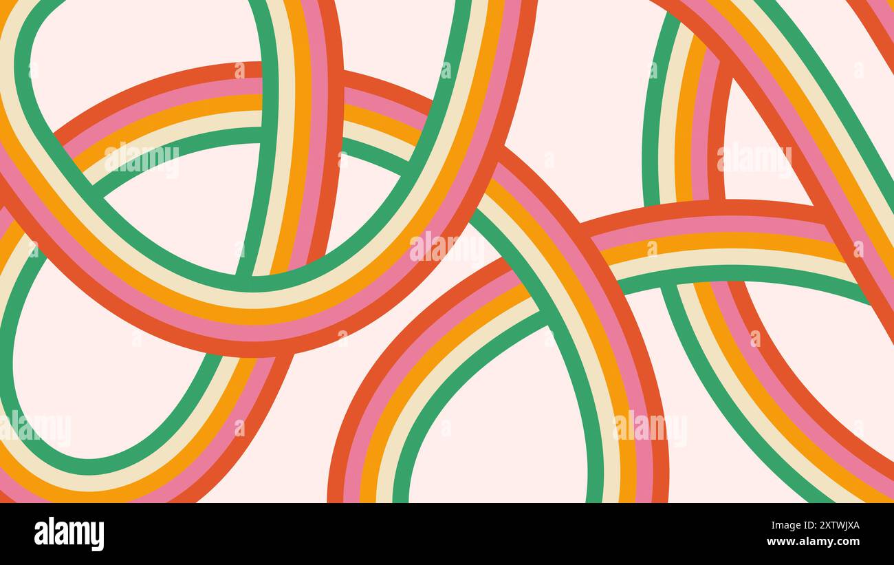 Retro stripes loop 70s hi-res stock photography and images - Alamy