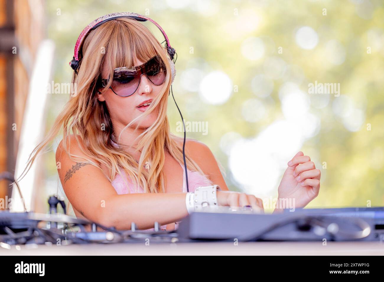 Hungary 12 August 2024 Victoria - Maneskin Bassist play a DJ Set - live ...